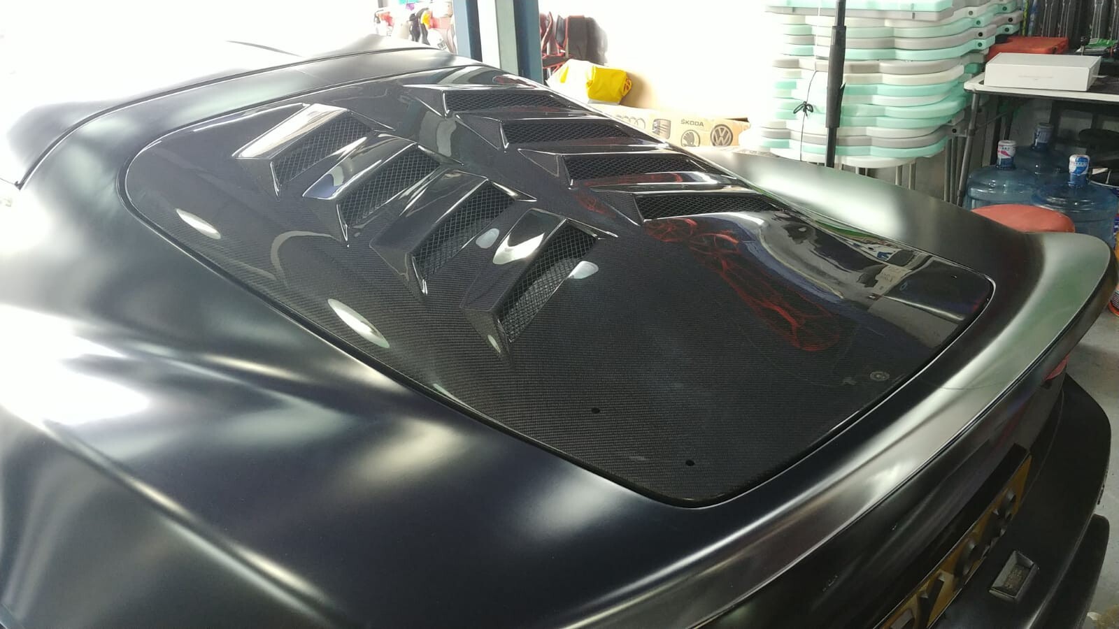 Carbon Fiber Engine hood rear trunk cover fit for Lotus 2014 Exige S3 ...