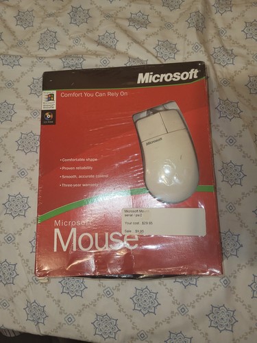 Vintage 90s Serial Original Microsoft Mouse Windows 95 Dos for sale ...