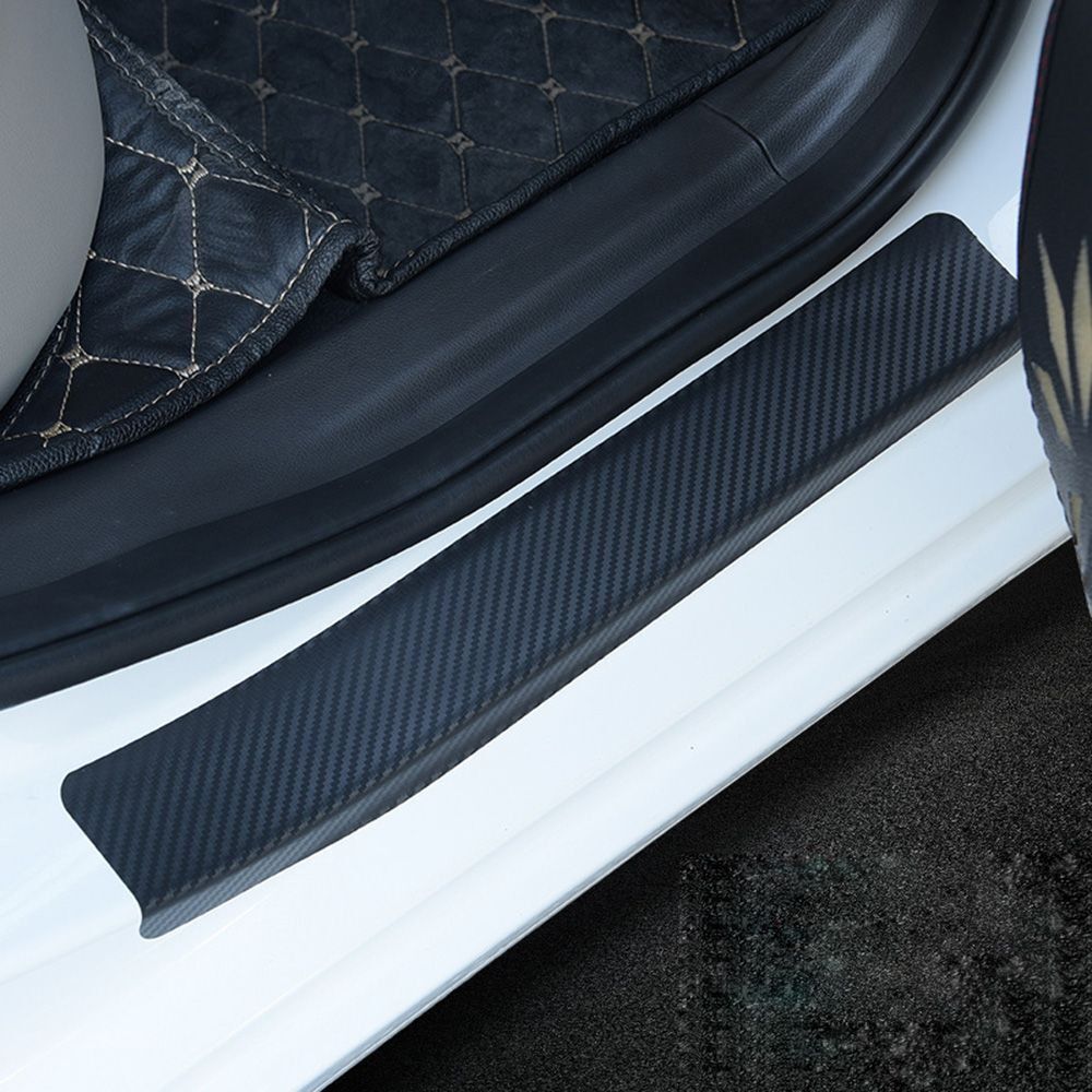 Plate Sticker Scuff Protector 4D Carbon Fiber Threshold Sill Stickers ...