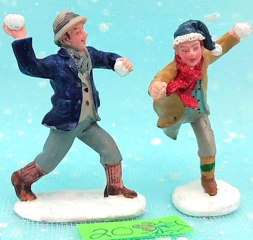 Lemax Snowball Fun, Set of 2 Boys 62308 Christmas Village Accessories ...