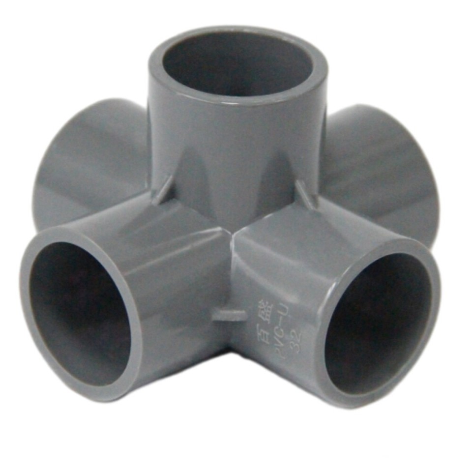 PVC 5-Way Elbow 20mm-50mm Solvent Weld Pressure Pipe Connector White ...