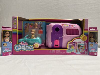 Mattel Barbie FXG90 Barbie Club Chelsea Camper- damaged pkg lot of 3 | eBay