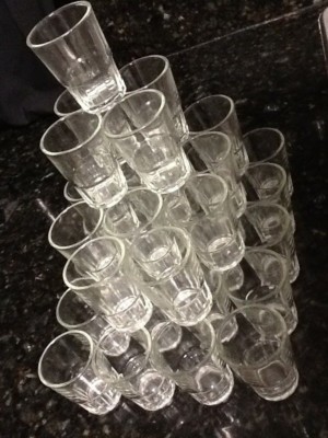 Lot 36 pc Shot Glasses Glass Barware Shots Drink Whiskey Tequila Vodka ...