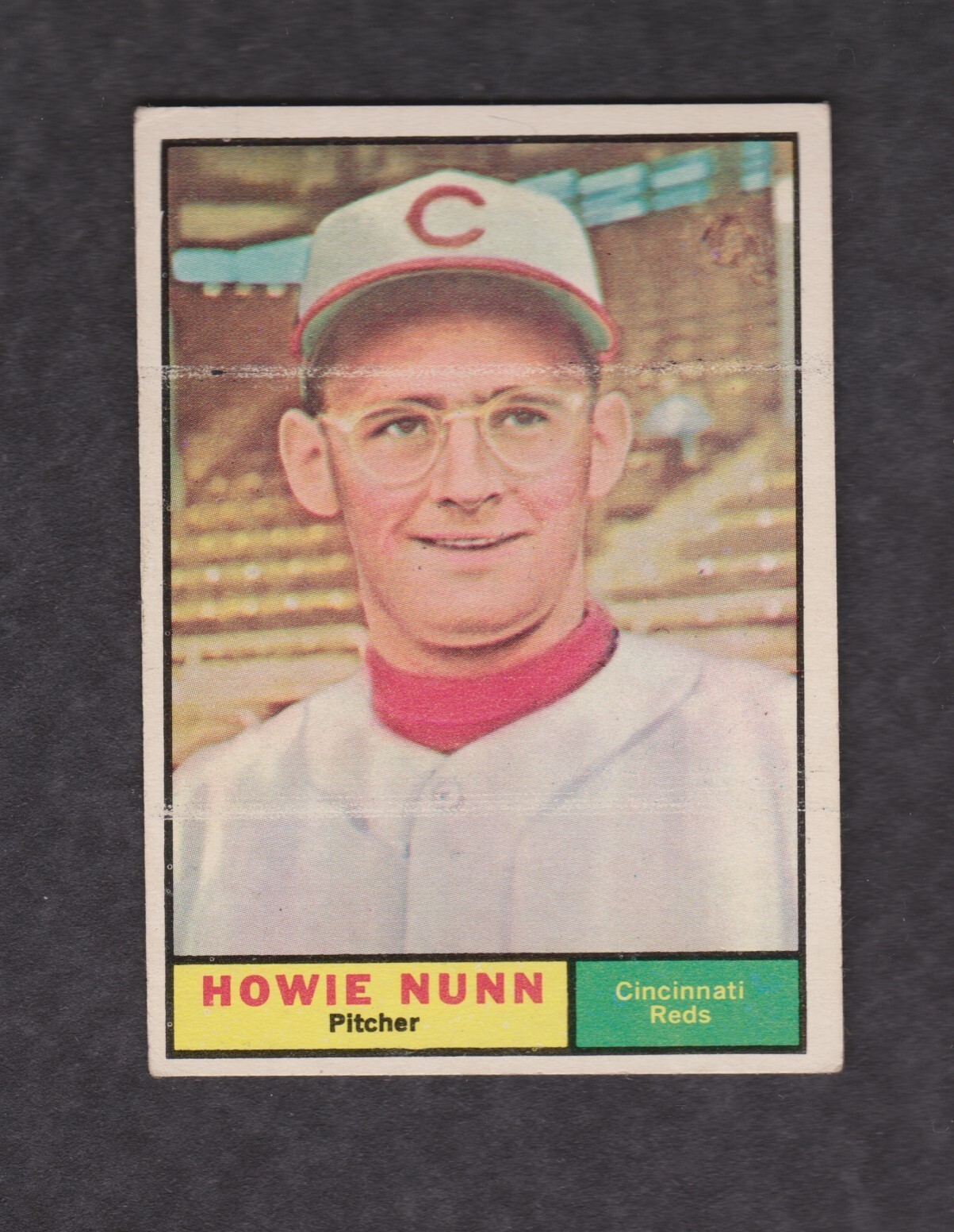1961 Topps Baseball Card #346 Howie Nunn Cincinnati Reds VG O/C Vintage ...