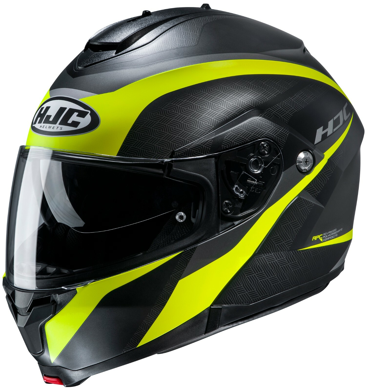 HJC C91 Taly Motorcycle Helmet HI-VIZ Yellow XXXX 4X 4XL XXXXL Modular ...