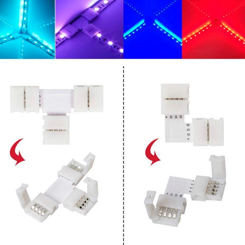 RGB LED Strip Light Bar Adapter Accessories Kit for 5050 Jumper Wire ...
