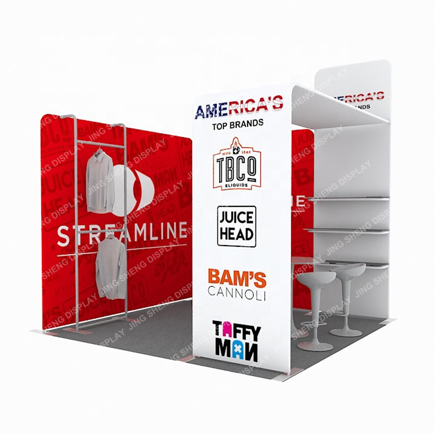 10ft Custom Protable Trade Show Displays Booth Pop Up Stand Cloth ...