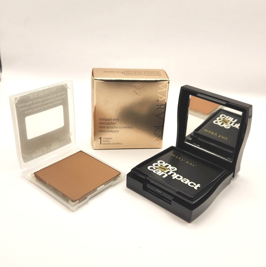 NiB Mary Kay BRONZE 2 Sheer Mineral Pressed Powder W/ NIB Mini Compact ...