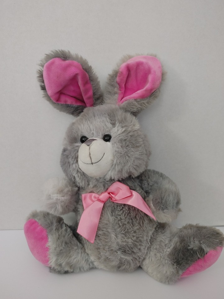Kellytoy Bunny Rabbit Plush Stuffed Animal Toy Easter Spring Pink Ears ...