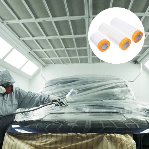 3 Rolls Mask Protective Film Auto Body Masking Paper for Painting Cars ...