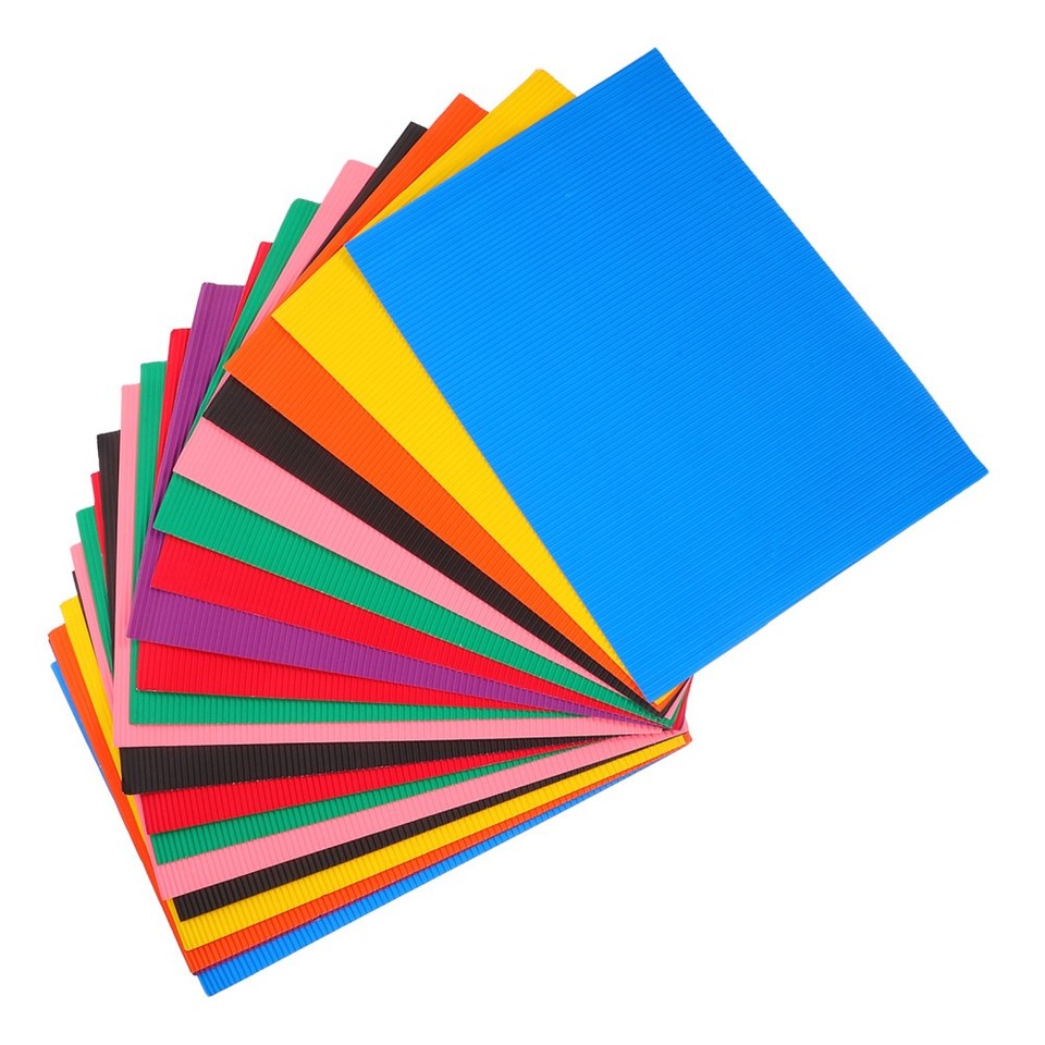 20 Pcs Corrugated Cardboard Roll DIY Corrugated Paper Corrugated ...