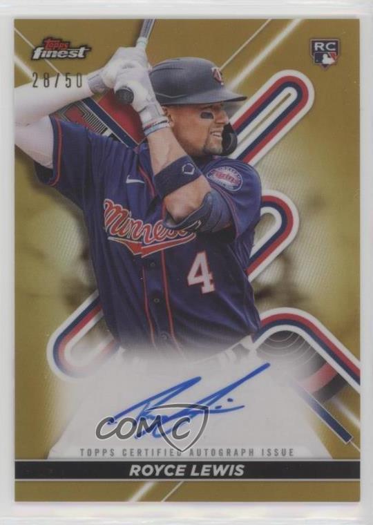 2022 Topps Finest - Finest Autographs Gold Refractor #FA-RL Royce Lewis ...