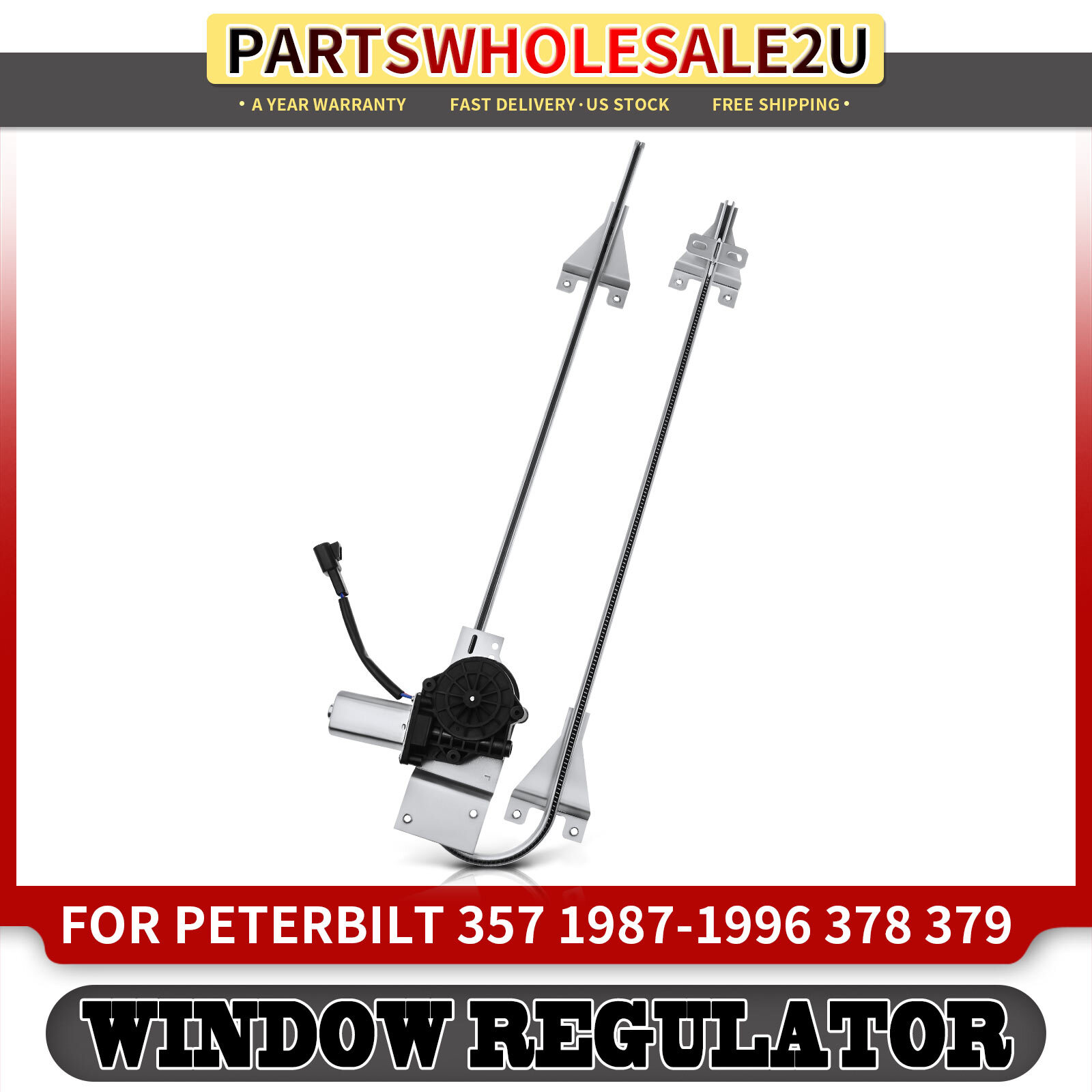 Front Right Power Window Regulator w/ Motor for Peterbilt 357 378 379 ...