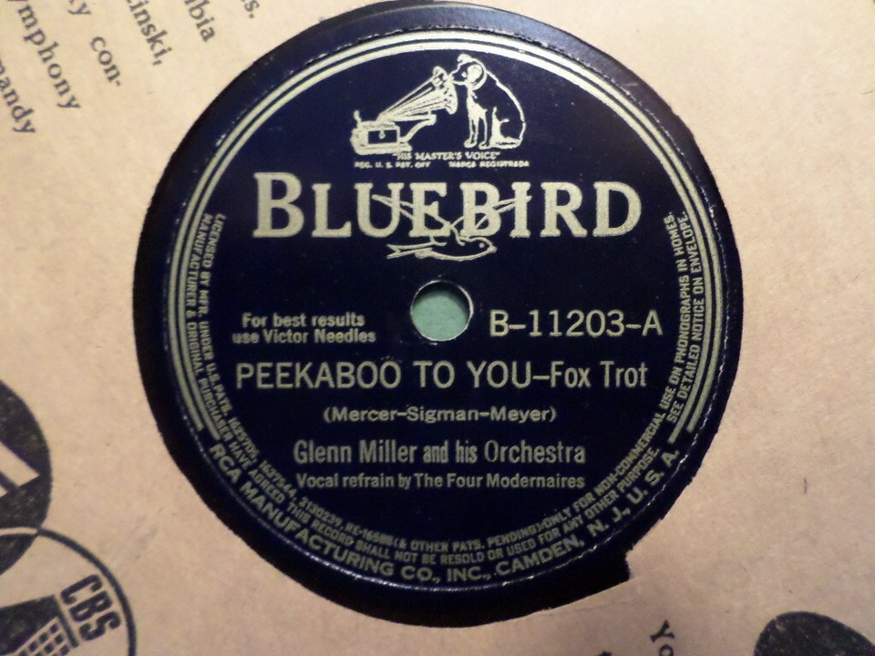 BLUEBIRD 78 RECORD 11203/GLENN MILLER/PEAKABOO TO YOU/CRADLE SONG/VG+ ...