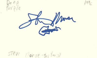 Steve Morse Legendary Guitarist Rock Music Autographed Signed Index ...