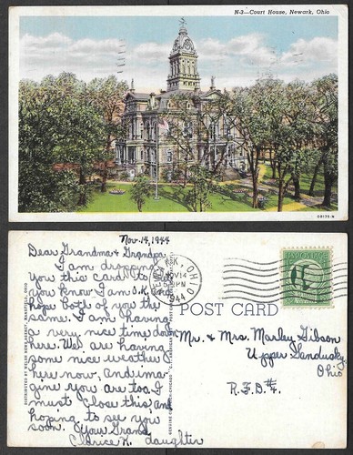 1944 Ohio Postcard - Newark - Court House | eBay