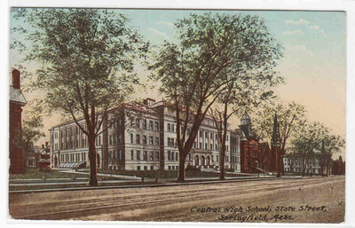 Central High School State Street Springfield Massachusetts 1910c ...