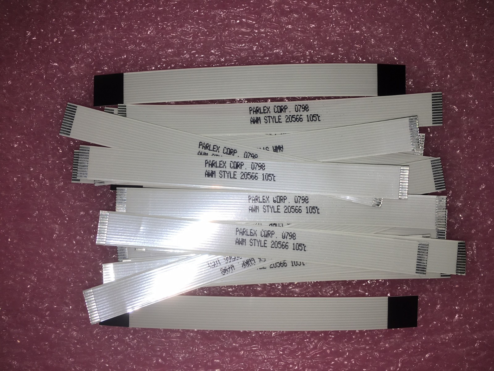 (19 PIECE LOT) 100-12-127B Johnson Electric / Parlex CABLE FFC 12POS 1 ...