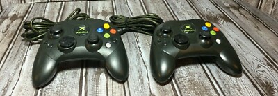 2 Original Xbox S Type Controller Black Wired - Authentic Untested. | eBay