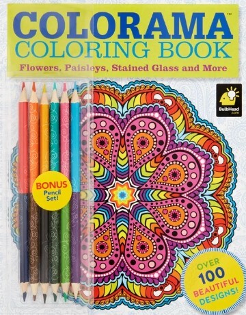 Colorama Coloring Book for Adults with 12 Colored Pencils, Create ...