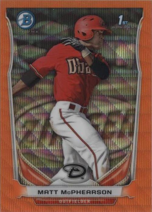 2014 Bowman - Prospects Chrome Matt McPhearson #BCP55 Orange Wave ...