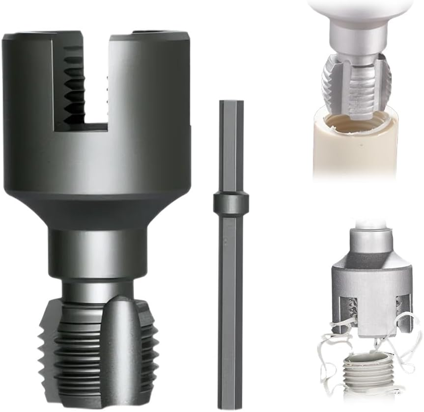 Upgraded Electric Pipe Thread Cutting Tool Kit for PVC Plumbing Repairs ...