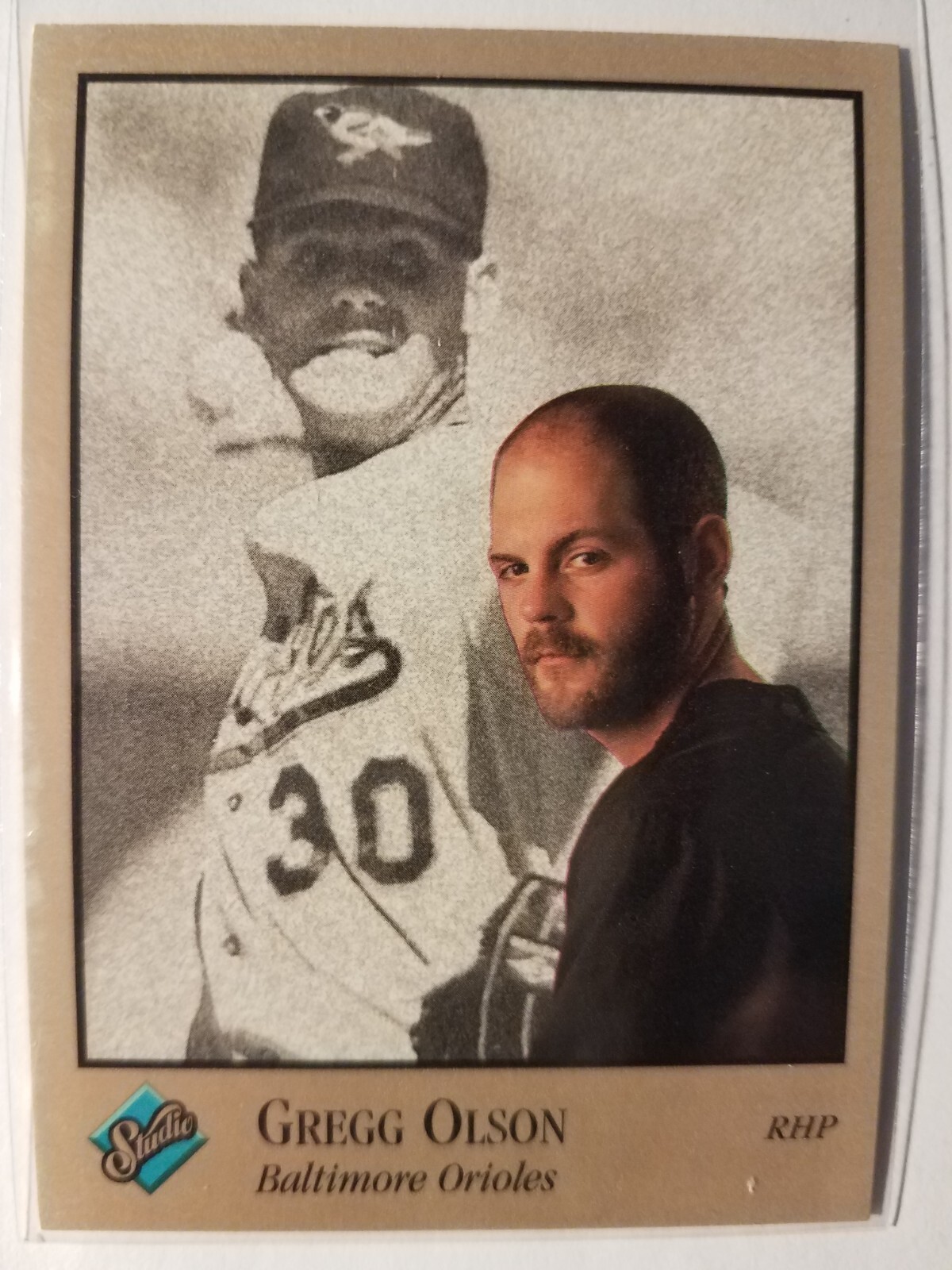 GREGG OLSON BALTIMORE ORIOLES 1992 STUDIO BASEBALL CARD #128 | eBay