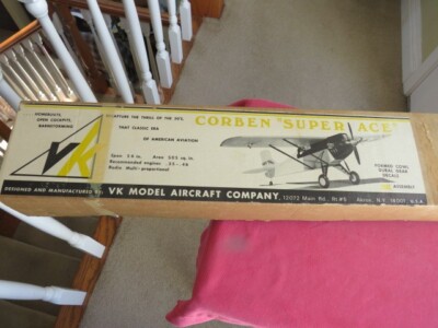 VK MODEL AIRCRAFT CO. Scale Balsa Radio Control Model Of Corben Super ...