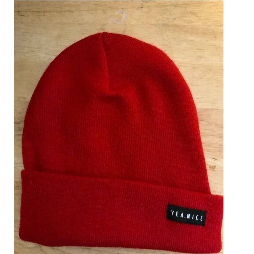 Yea.Nice Premium Beanie Logo Cuffed Flat Knit Warm Winter Hat | eBay