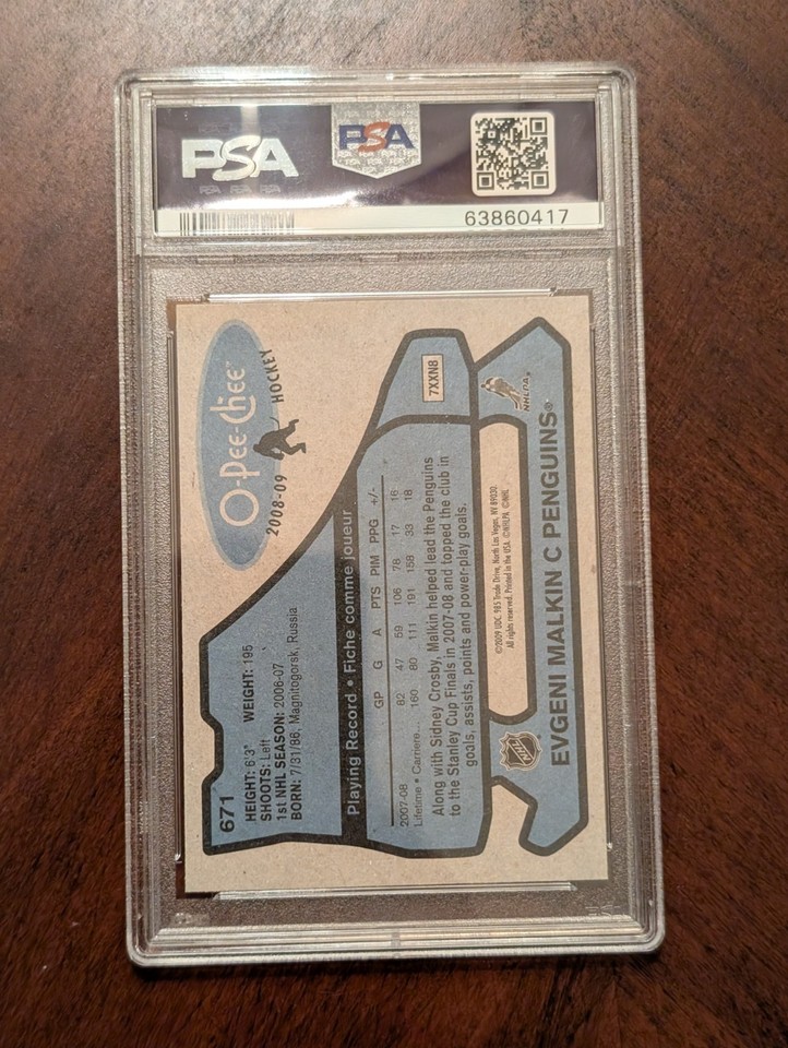 2008 O-Pee-Chee #671 Evgeni Malkin 1979-80 Retro PSA 10-POP 4 | eBay