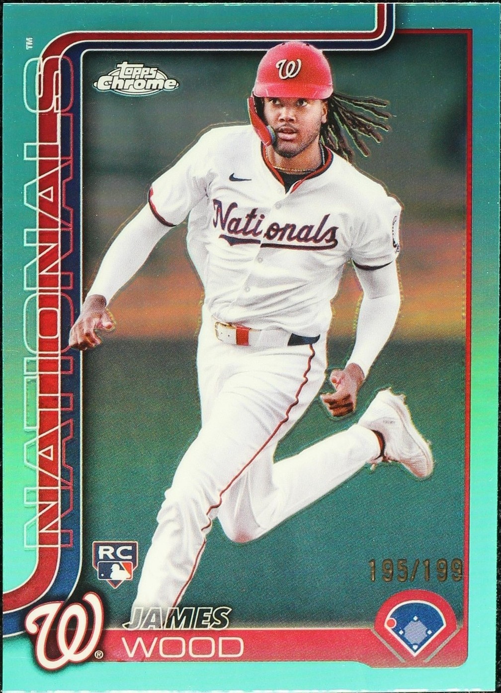 2025 Topps Chrome - James Wood #132 Aqua Refractor /199 (RC) for sale ...