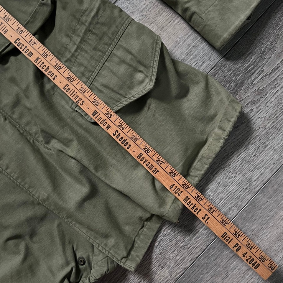Vintage Mens L M65 Field Jacket OG-107 Military Cotton Sateen Army Faded USA | eBay