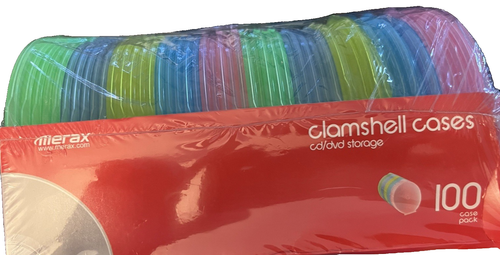 Merax Assorted Color Clam Shell Cases CD/DVD Storage 100 Pack Sealed | eBay