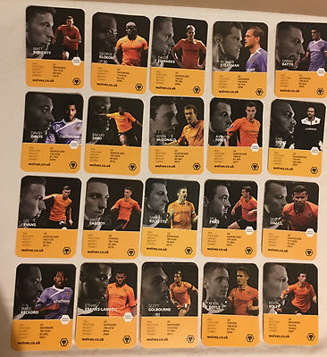 Official Wolverhampton Wanderers FC (Wolves) Player Trading Cards -All ...