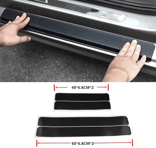 4D Carbon Fiber Car Scuff Plate Door Sill Cover Panel Step Protector ...