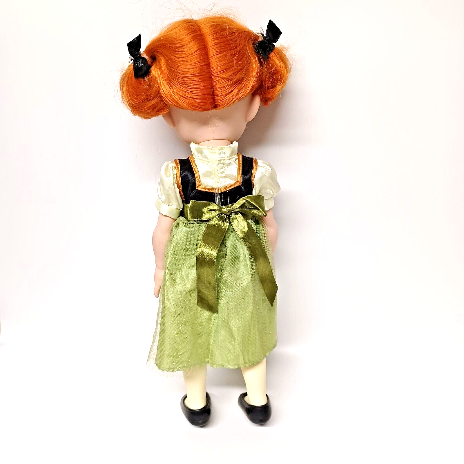 Disney Store Frozen Anna Doll 16” Toddler Princess Green Dress Doll Toy ...
