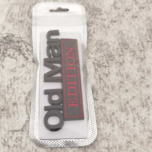 Car Body Metal OLD MAN EDITION Trunk Lid Rear Fender Badge Emblem ...