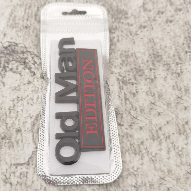 Car Body Metal OLD MAN EDITION Trunk Lid Rear Fender Badge Emblem ...