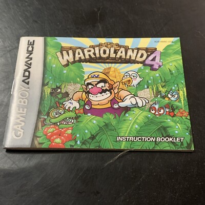 Wario Land 4 Nintendo Game Boy Advance Instruction Manual Booklet ONLY ...