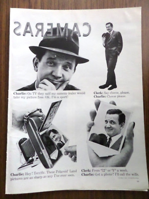 1959 Polaroid Land Camera Ad Charlie & Clerk | eBay