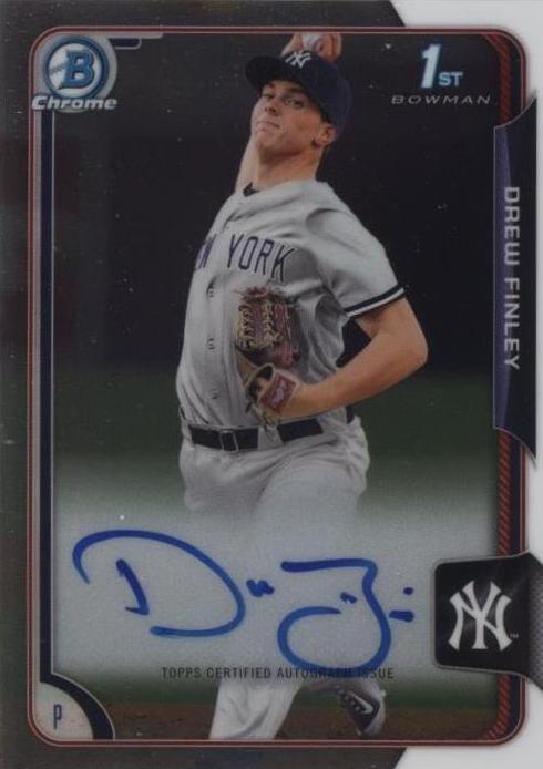2015 Bowman Draft - Chrome Draft Pick Autographs Drew Finley #BCA-DF ...