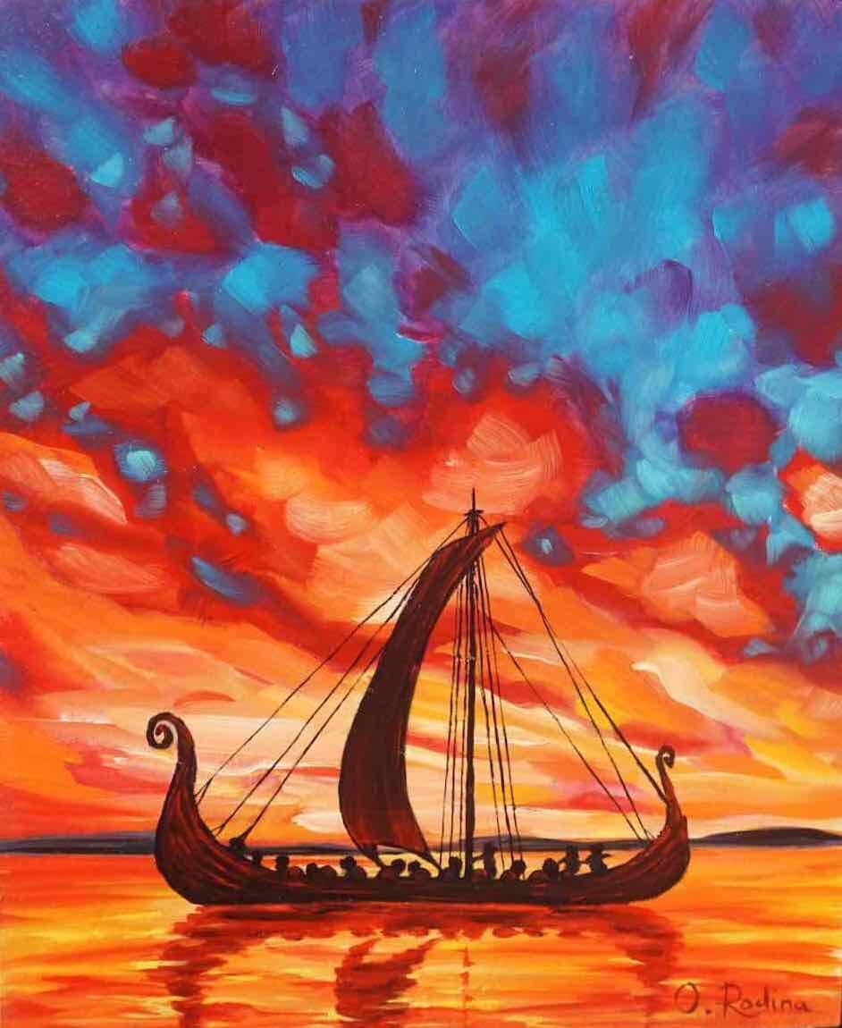 Viking Longboat Art A Viking Longship Is A Formidable Vessel,
