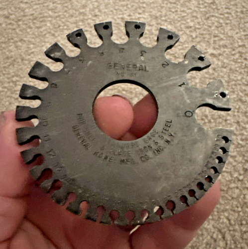 General USA Standard Gage Sheet Metal & Plate Iron Steel No.21 ...