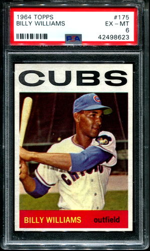 1964 Topps #175 BILLY WILLIAMS HOF Chicago Cubs PSA 6 EX-MT HIGH END ...