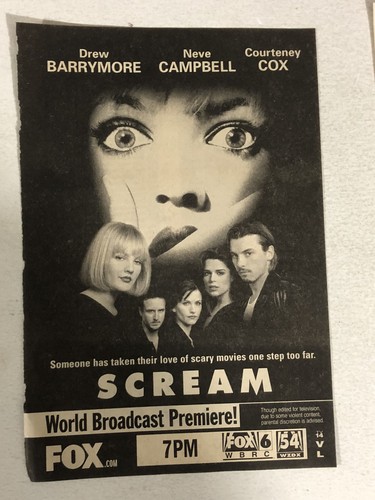 Scream Movie Print Ad Advertisement Neve Campbell Drew Barrymore TPA8 ...