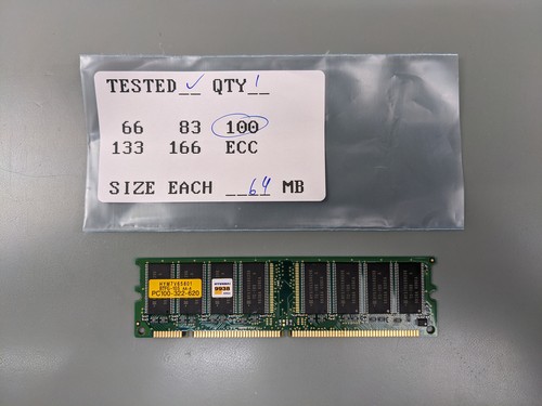 64MB PC100 SDRAM DIMM, 168-pin RAM Memory Stick, Hyundai | eBay