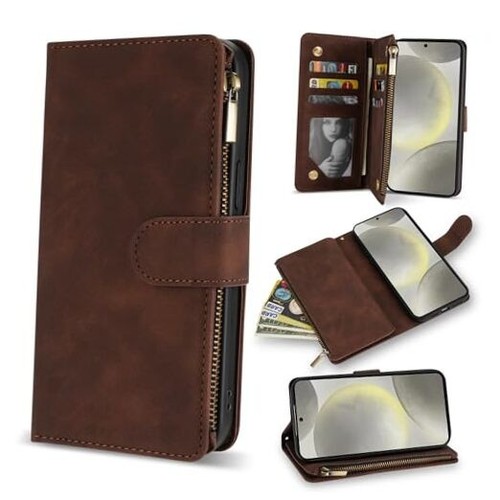 ZZXX for Wallet Case with RFID Blocking Card Slot PU Samsung Galaxy S24 ...