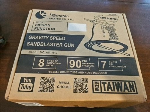 LE Lematec Sand Blaster Gun Kit, Sandblaster, Rust Remover and Paint ...