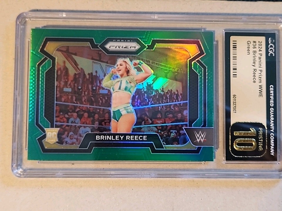 2024 Brinley Reece CGC PRISTINE 10 Panini Prizm WWE RC Green Prizm #36 ...