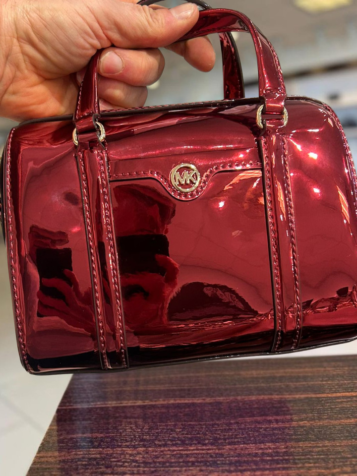 Michael Kors Jet Set Women Small Metallic Duffle Crossbody Purse Bag ...